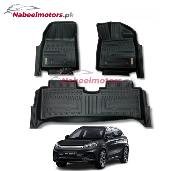 BYD ATTO 3 TXR TPE Floor Mats 3 Pcs Set | Premium Custom Fit Mats ...